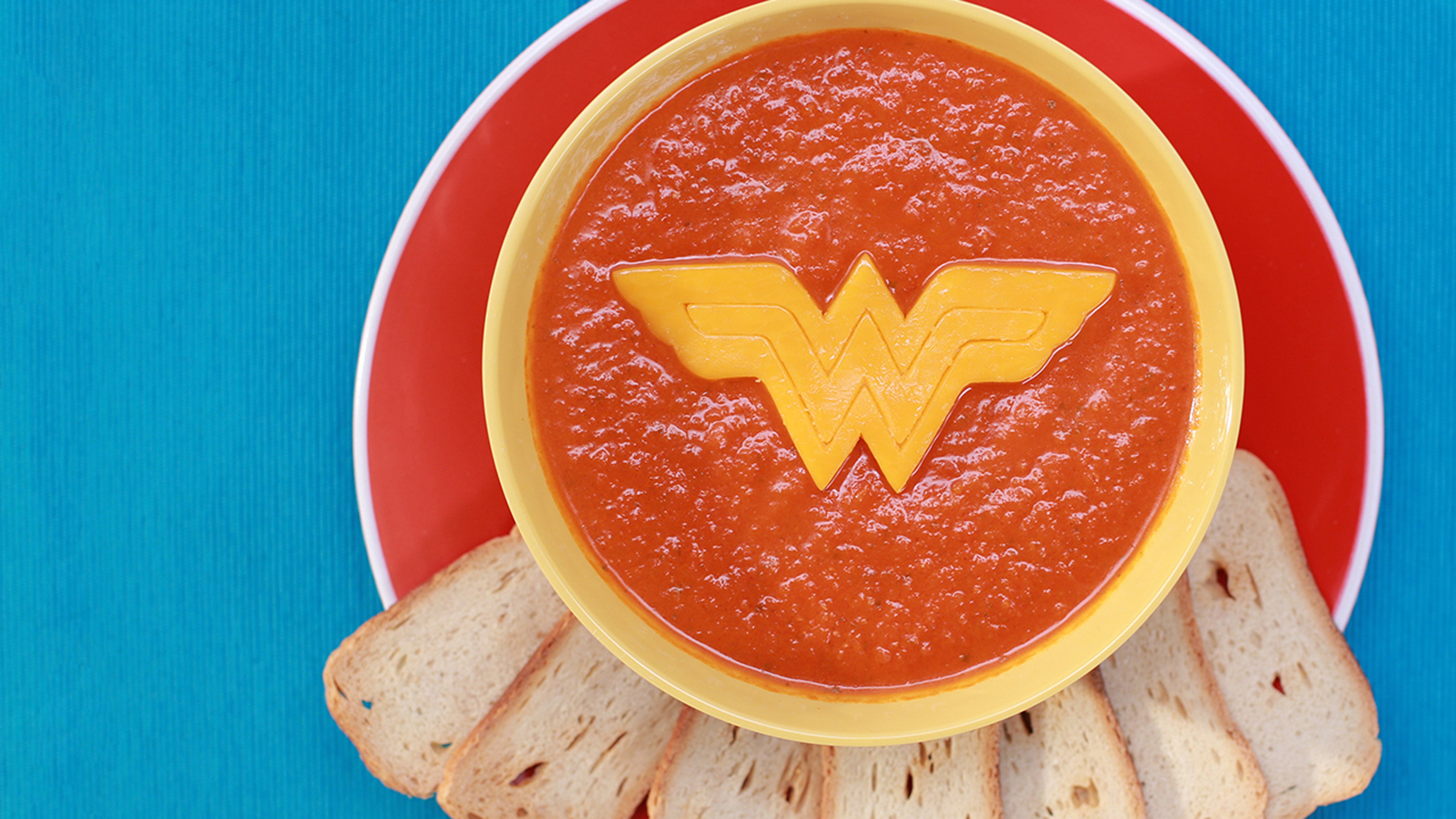 Wonder Woman Tomato Soup – Rosanna Pansino