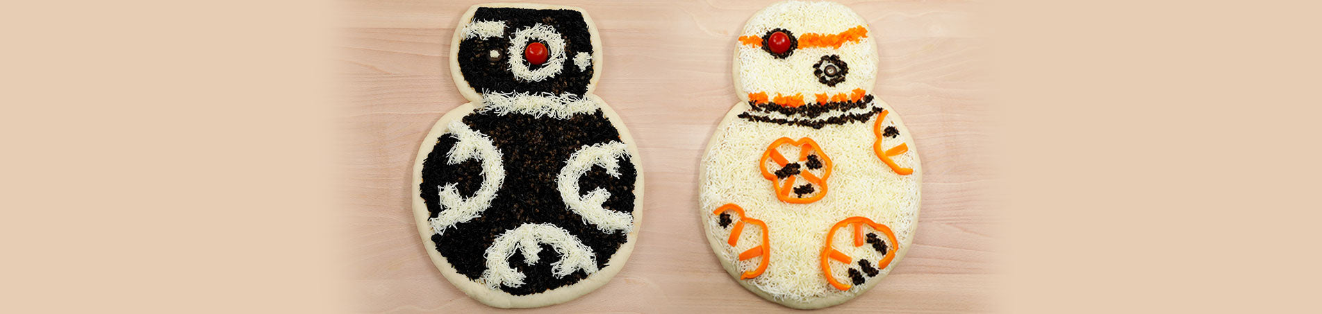 BB-8 and BB-9E Pizza – Rosanna Pansino